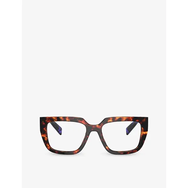 Prada Pr A03v Square-frame Tortoiseshell Acetate Eyeglasses - Brown