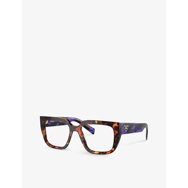 Prada Pr A03v Square-frame Tortoiseshell Acetate Eyeglasses - Brown