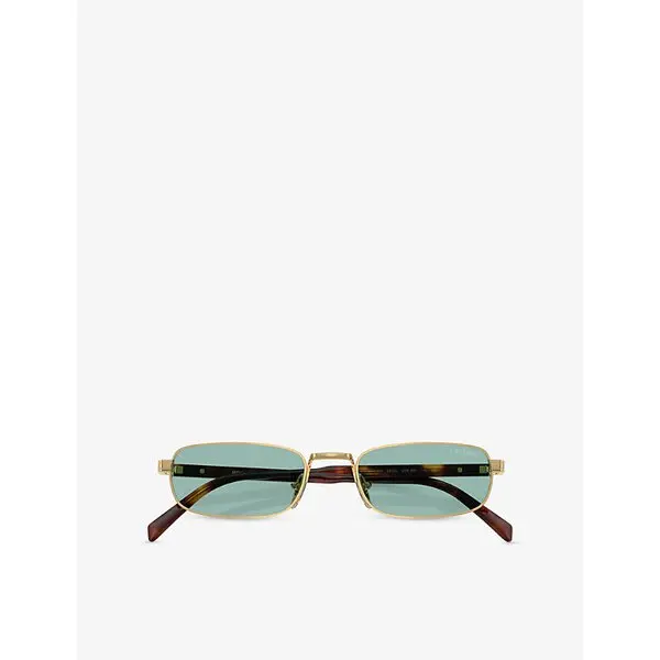 Prada Rectangle Metal Sunglasses