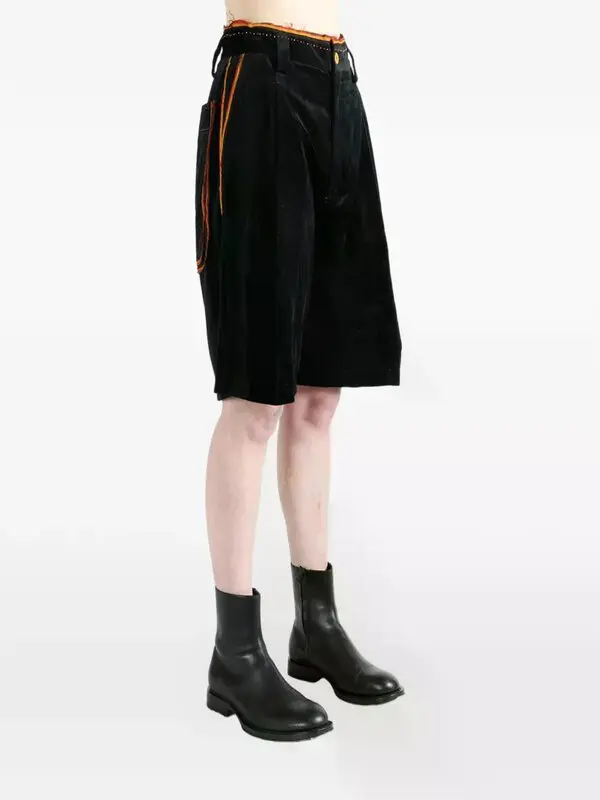 COMMUNS Velour Pleated Shorts