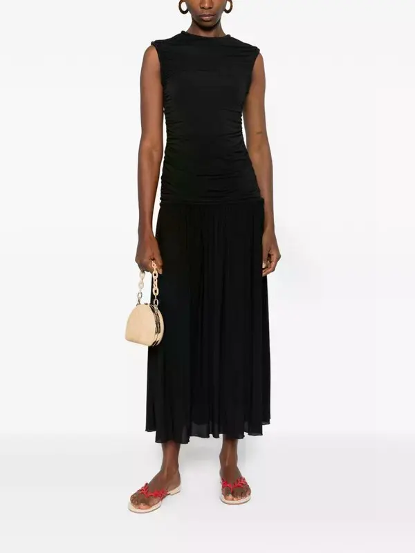 Sandro Ruched Jersey Maxi Dress