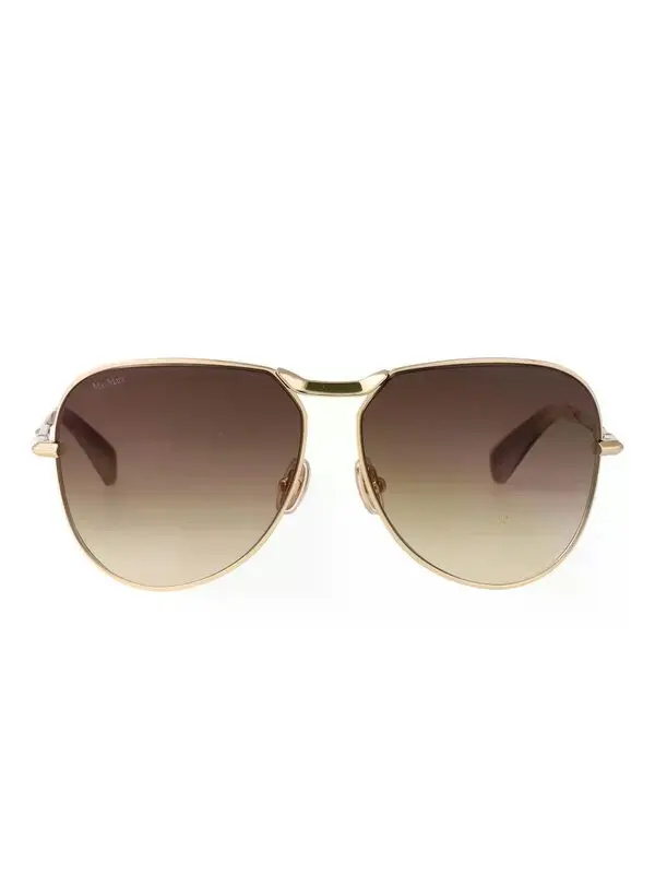 Max Mara Miller 2 Metal-frame Sunglasses - Brown