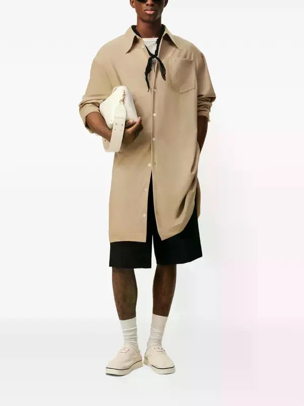AMI Paris De Coeur Button Pocket Shirt Dress