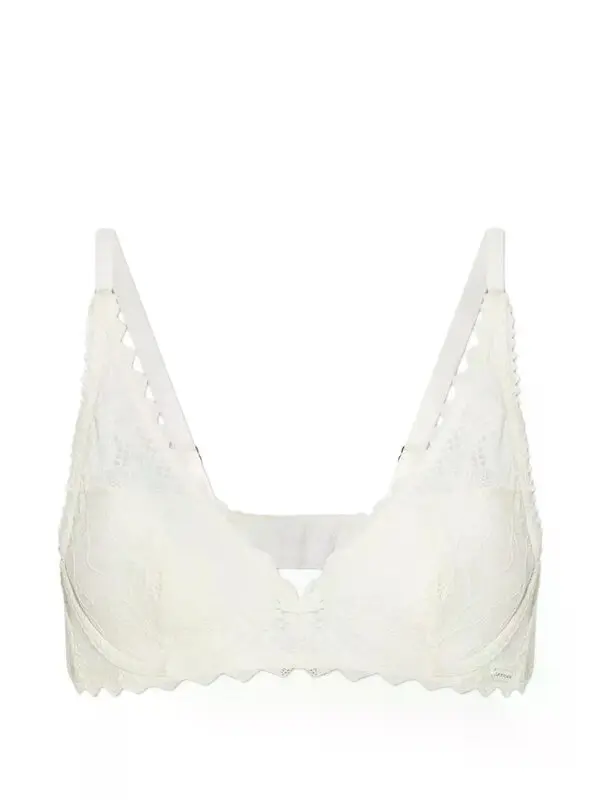 Emporio Armani Floral Lace Bra - Neutrals