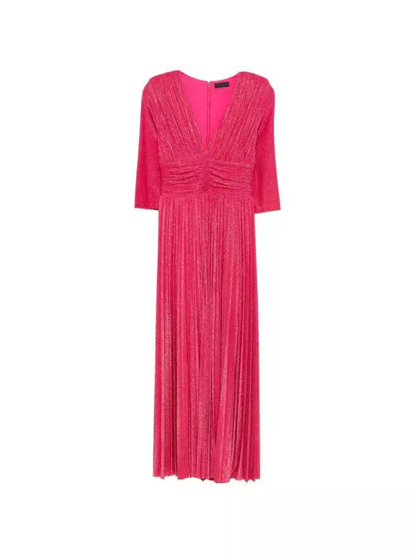 Liu Jo Long Pleated Lurex Dress