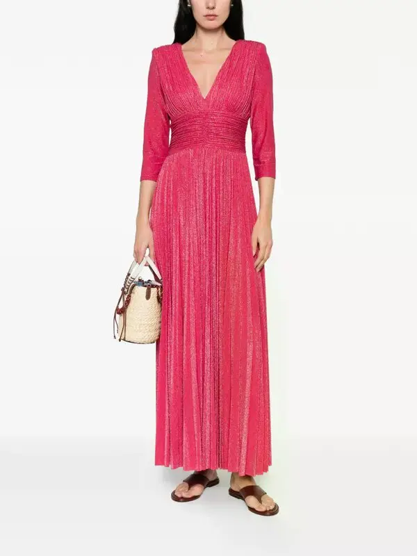 Liu Jo Long Pleated Lurex Dress