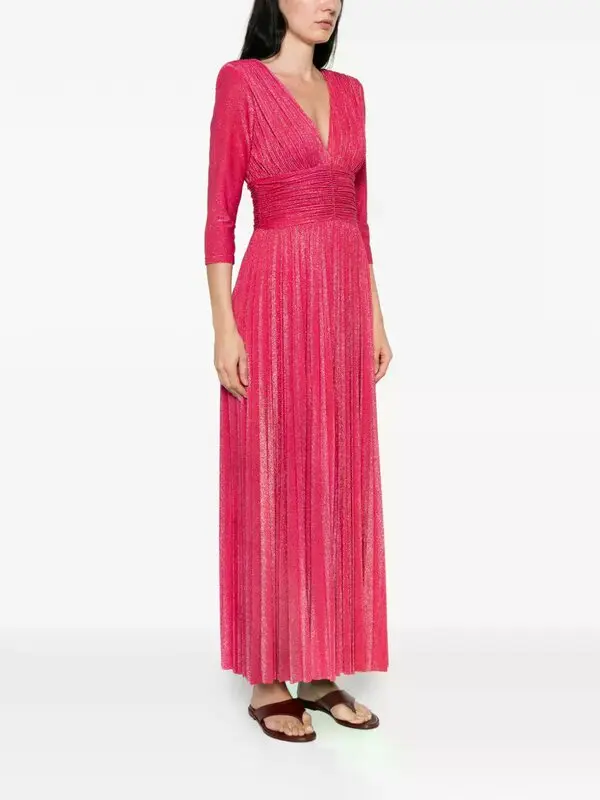 Liu Jo Long Pleated Lurex Dress