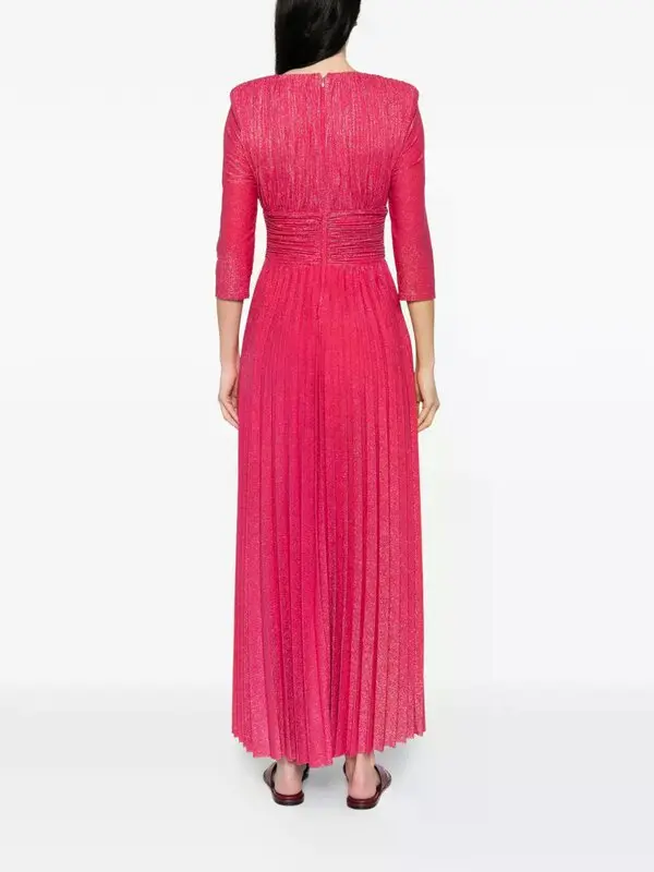 Liu Jo Long Pleated Lurex Dress