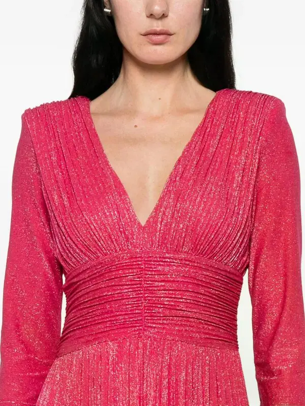Liu Jo Long Pleated Lurex Dress