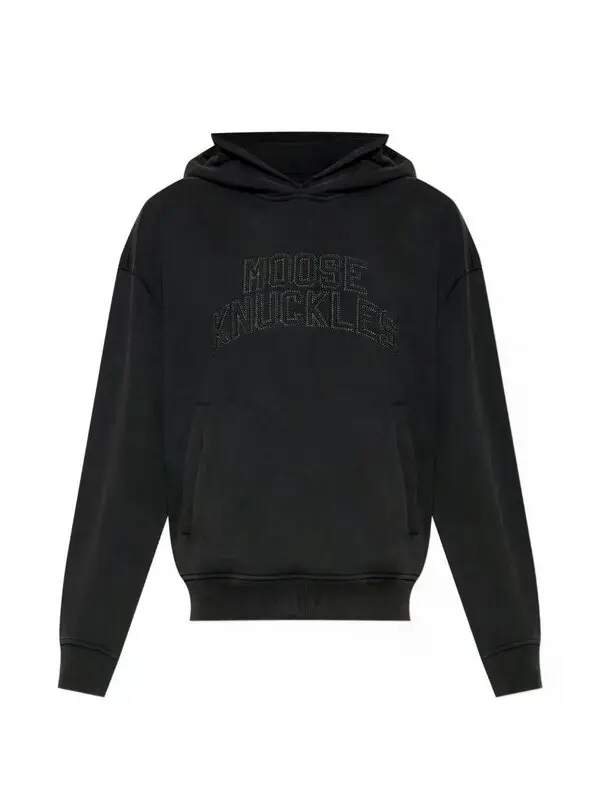 Moose Knuckles Logo-detail Hoodie - Black