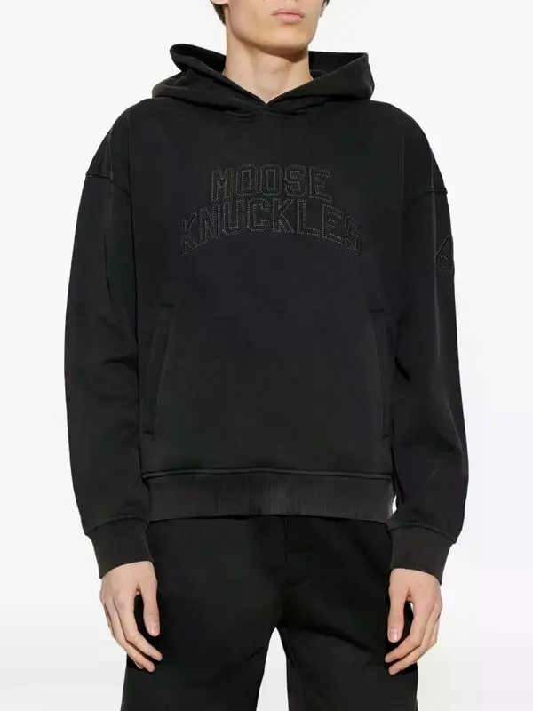 Moose Knuckles Logo-detail Hoodie - Black