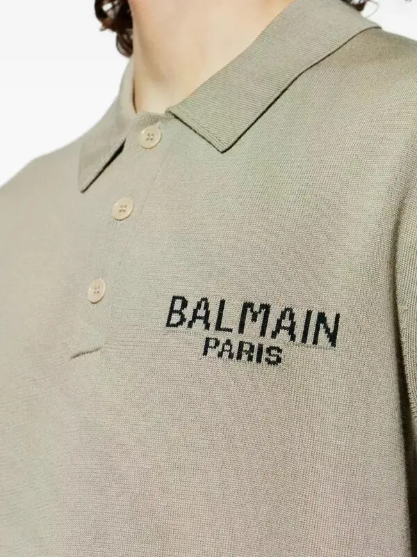 Balmain Logo-detail Polo Shirt - Neutrals