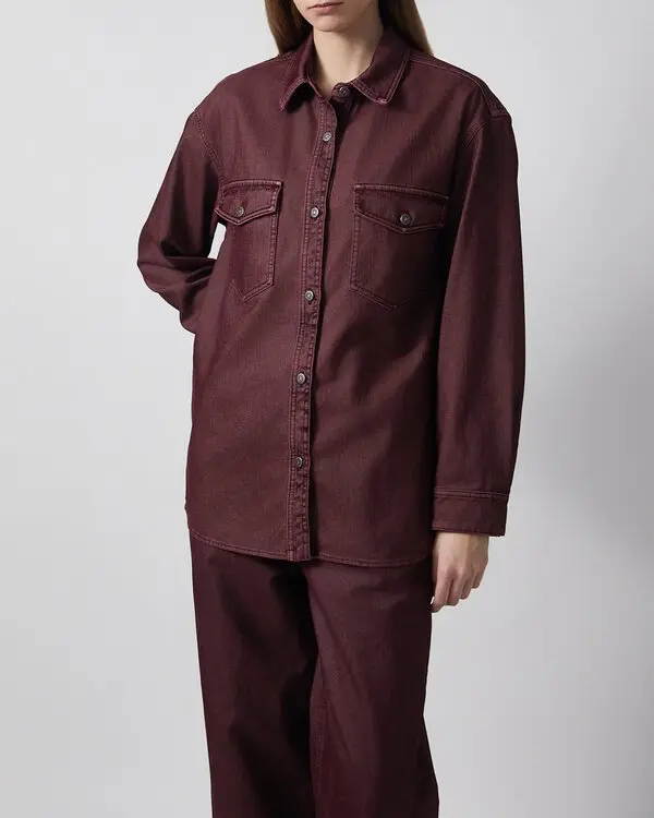GOLDEN GOOSE Shirt Journey W's Patty Denim - Bordeaux