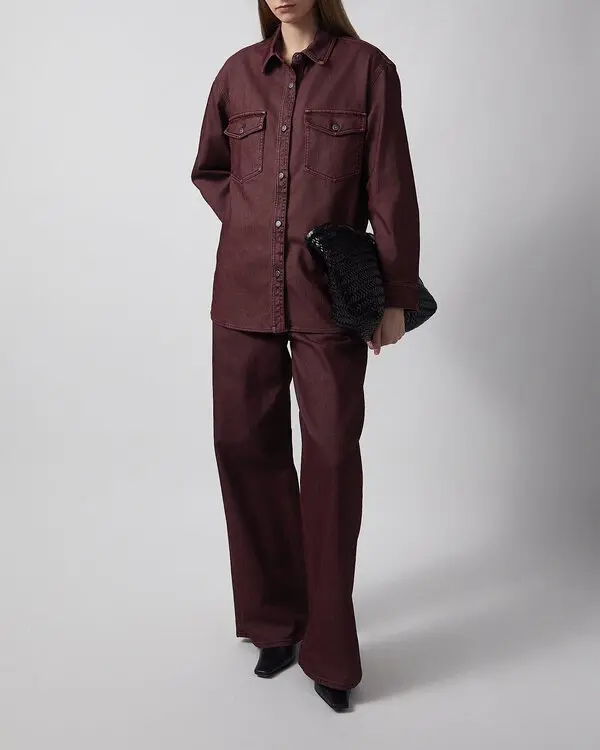 GOLDEN GOOSE Shirt Journey W's Patty Denim - Bordeaux