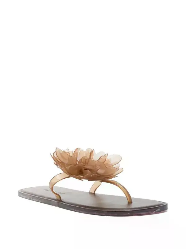 Farm Rio Flower Flat Sandals - Neutrals