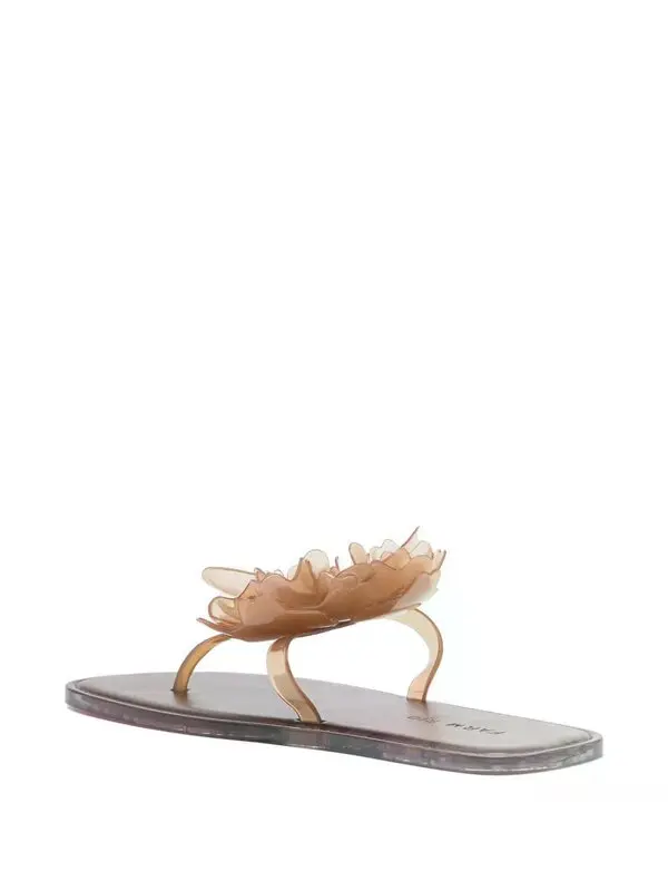 Farm Rio Flower Flat Sandals - Neutrals
