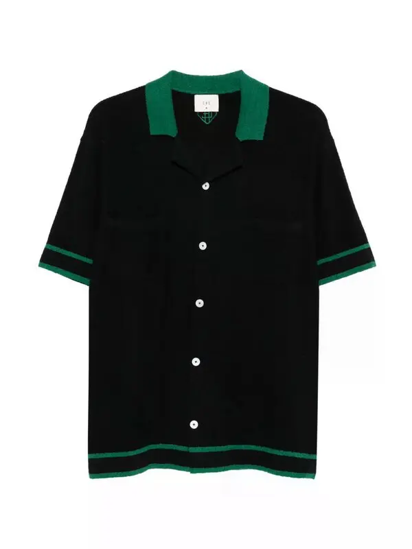 CHE Armando Bouclé Knitted Shirt - Blue