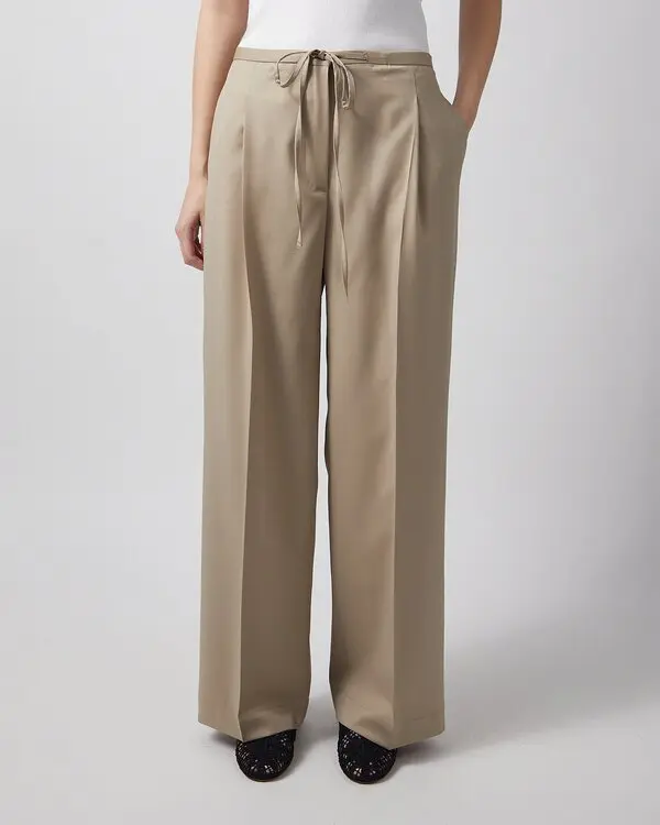 RÓHE Relaxed Drawstring Trousers - Beige