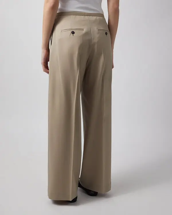 RÓHE Relaxed Drawstring Trousers - Beige