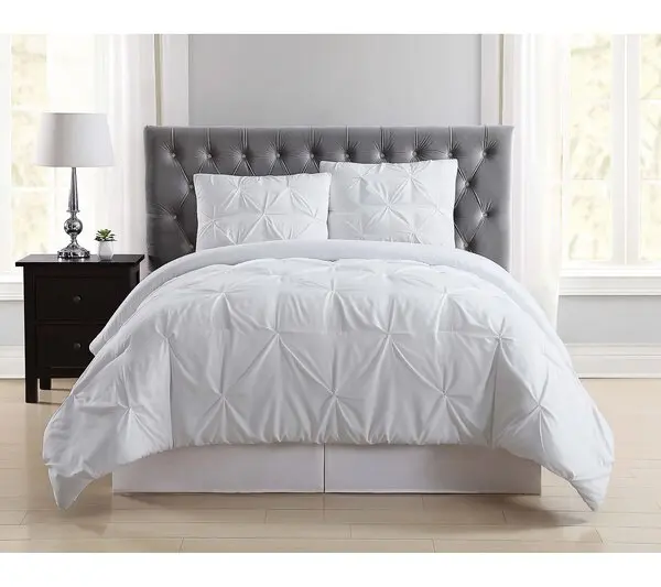 TRULY SOFT Pleated Full/qn Comforter Set With R Emoveable Cover - One-color
