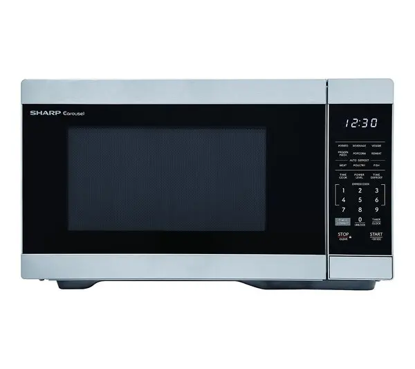 SHARP 1.1 Cu. Ft. Stainless Steel Smart Counter Top Microwave - Silver