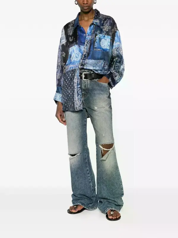 R13 Bandana Patchwork Shirt