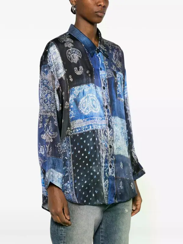 R13 Bandana Patchwork Shirt