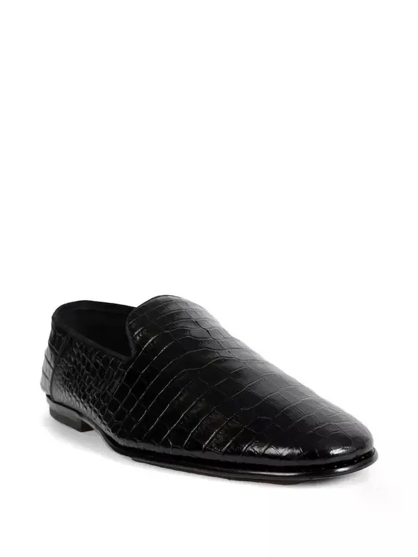 TOM FORD Printed Steven Loafers - Black