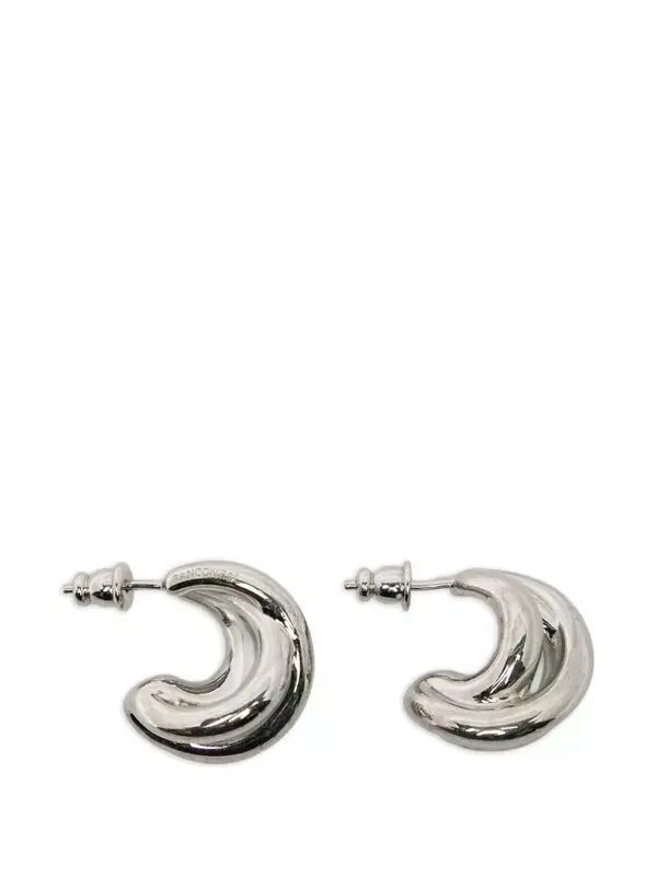 PANCONESI Double Blow Up Hoop Earrings - Silver