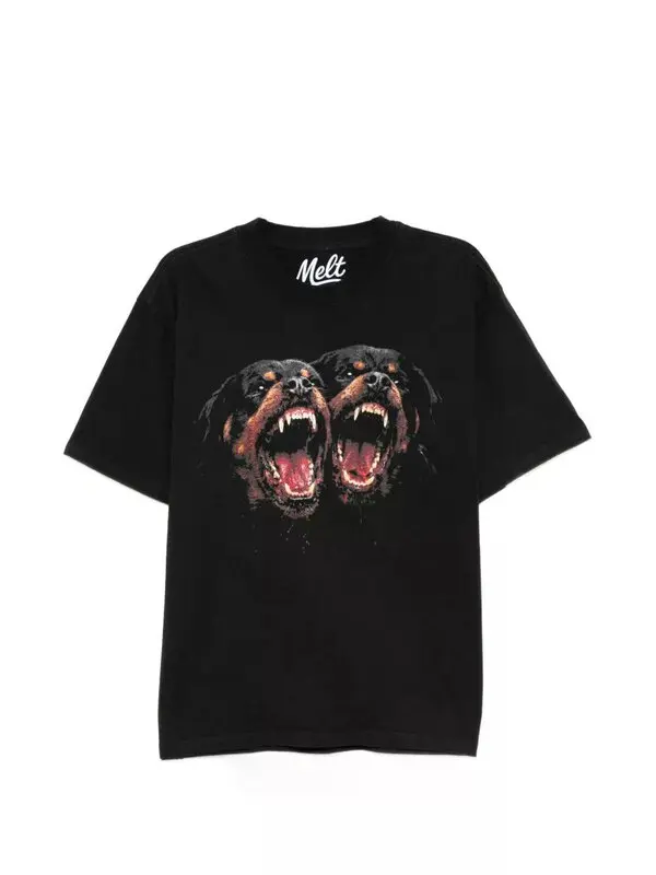 MELT Dog-print T-shirt - Black