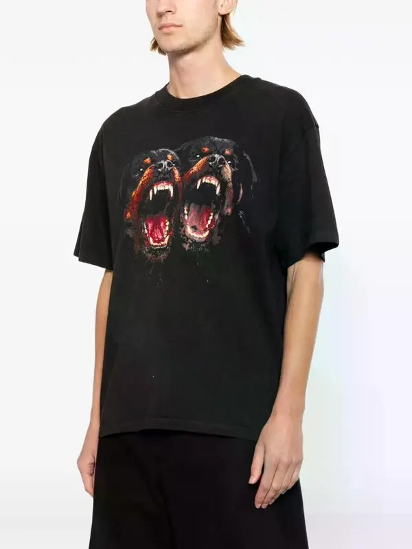 MELT Dog-print T-shirt - Black