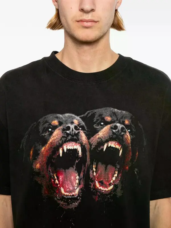 MELT Dog-print T-shirt - Black