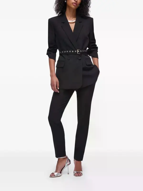 Liu Jo Belted Double-breasted Blazer - Black