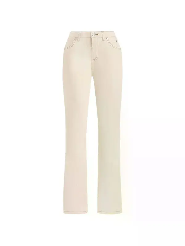 Manière De Voir Maniere De Voir Abbie Contrast-stitch Bootcut Jeans - Neutrals