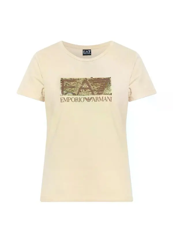 EA7 Sequin-logo T-shirt