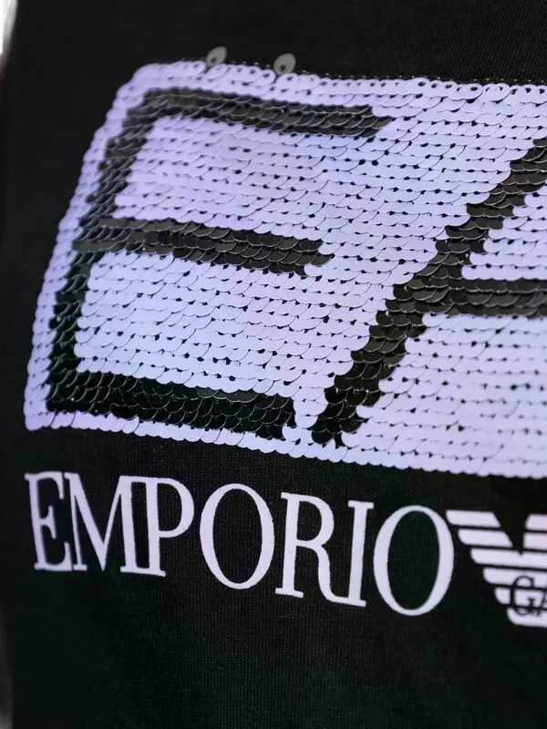 EA7 Sequin-logo T-shirt