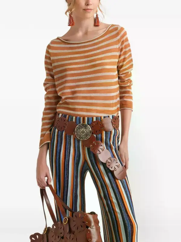 Malìparmi Striped Boat-neck T-shirt