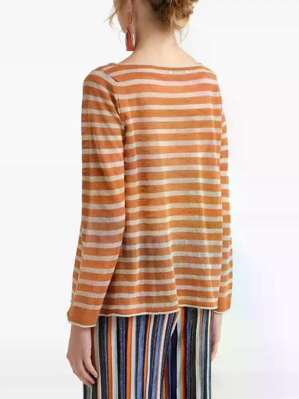 Malìparmi Striped Boat-neck T-shirt