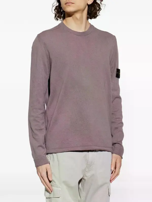 Stone Island Logo-patch Sweater - Purple