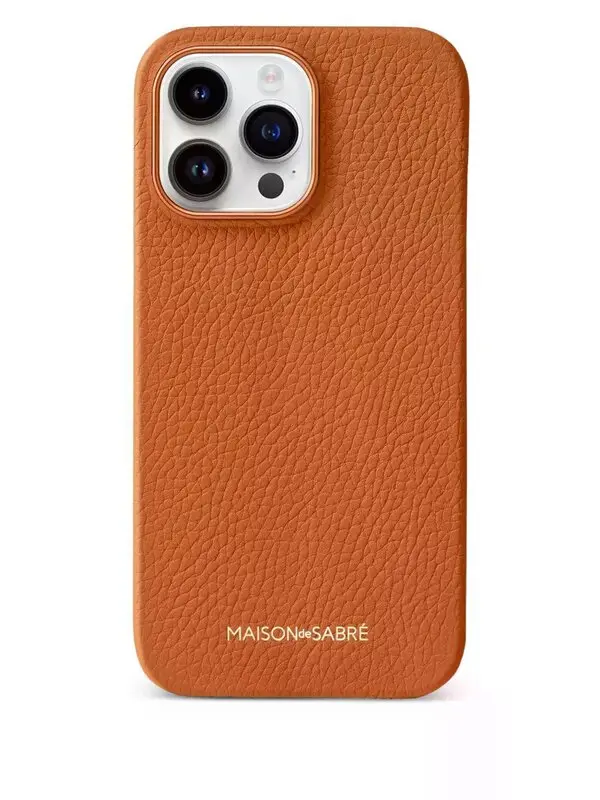MAISON DE SABRE Iphone 15 Pro Max Leather Phone Case - Brown