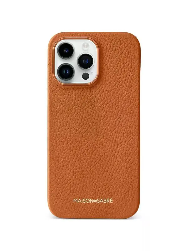 MAISON DE SABRE Iphone 15 Pro Max Leather Phone Case - Brown