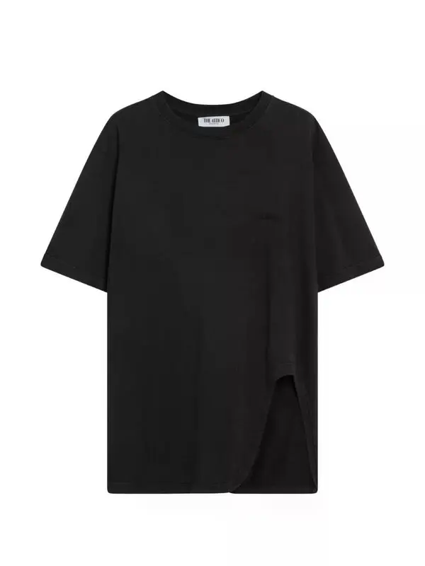 Attico Crew-neck Cotton T-shirt - Black