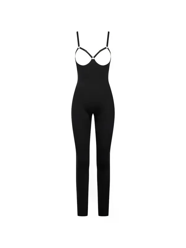 MAISON CLOSE Cut-out Catsuit - Black