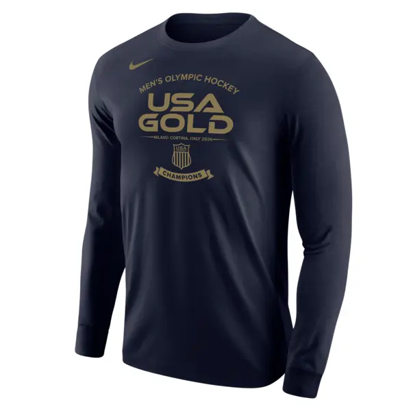 Nike Usa Olympic Hockey Long-sleeve T-shirt - Blue