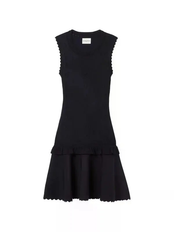 Claudie Pierlot Scalloped Ruffled Knit Dress