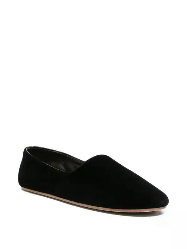 THE ROW Ponti Velvet Slippers - Black