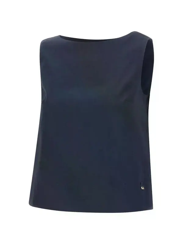 Herno Boat Neck Bows Blouse - Blue