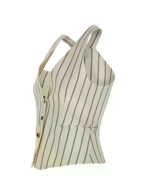 Marella Striped V-neck Gilet