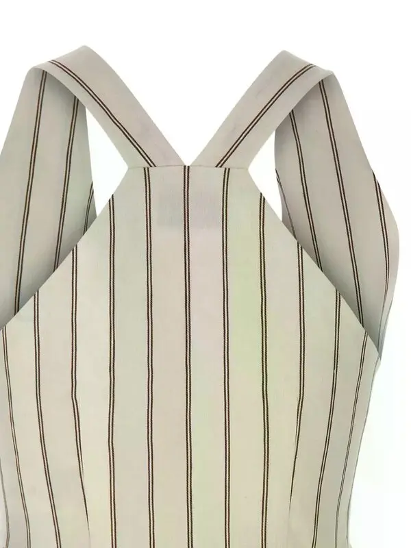 Marella Striped V-neck Gilet