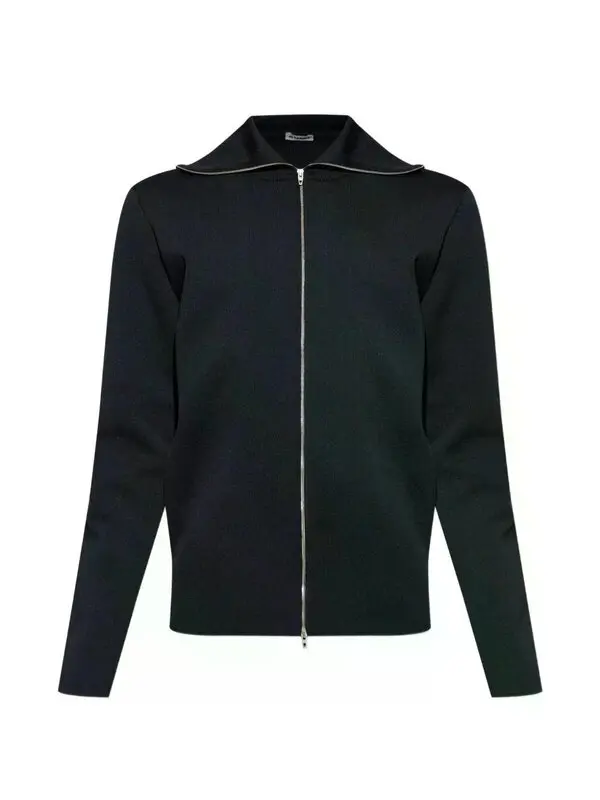 JIL SANDER Zip-up Cardigan - Black